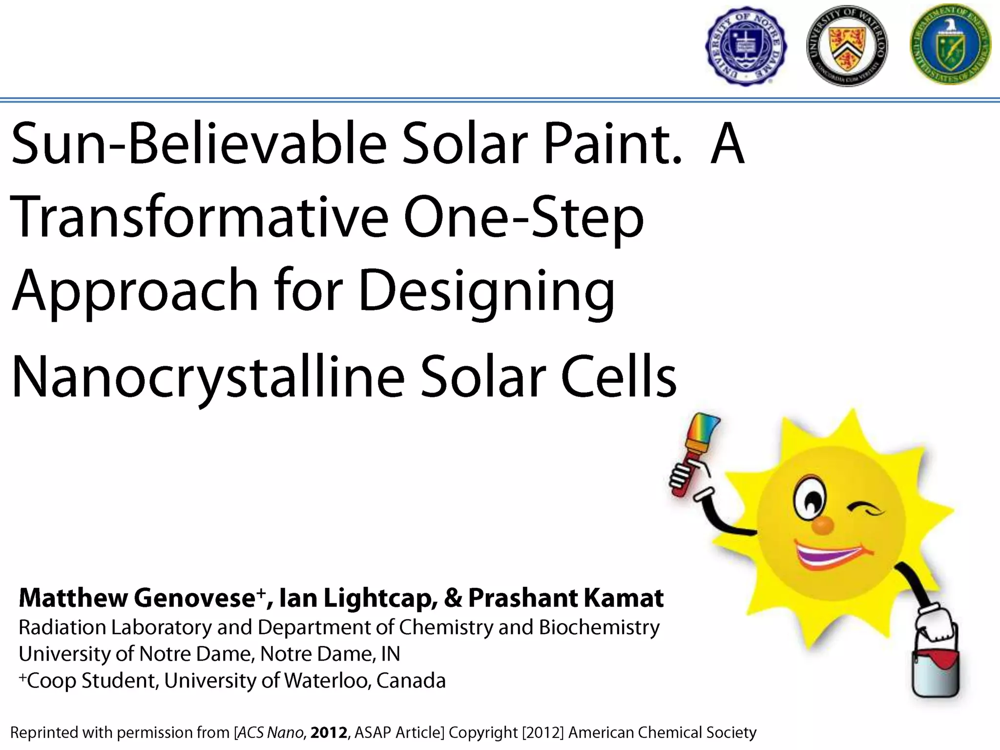 Sun-Believable Solar Paint | PPTX