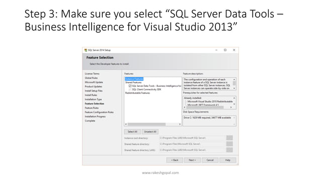 SSIS installation (Step by Step) | PPTX