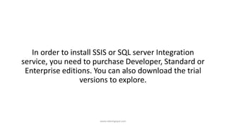 SSIS installation (Step by Step) | PPTX