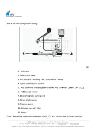 Active front steering | PDF