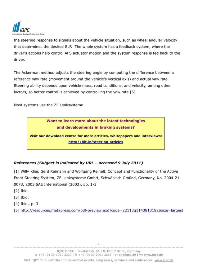 Active front steering | PDF