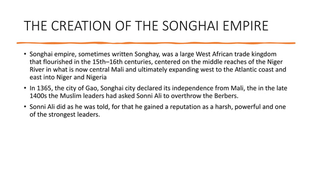 Slideshare teaching studies (songhai empire) | PPT