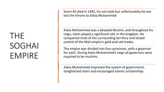 Slideshare teaching studies (songhai empire) | PPTX | Africa Travel ...