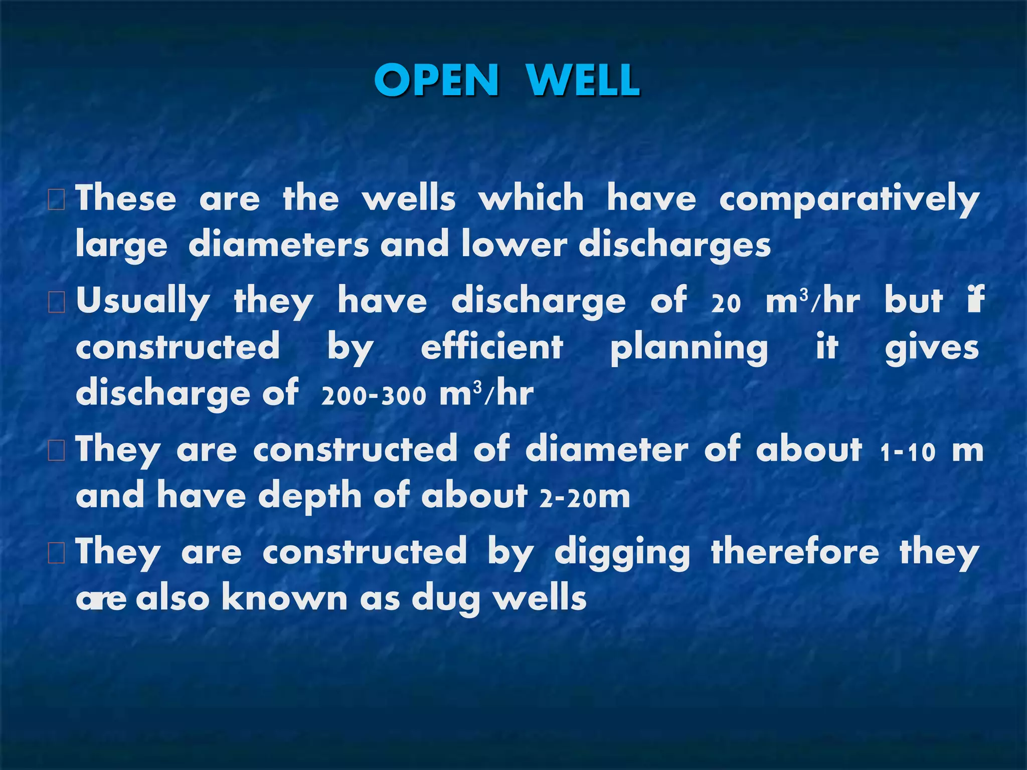 Water Resources Engineering types of wells with figures Denish Jangid ...
