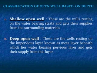 Water Resources Engineering types of wells with figures Denish Jangid ...