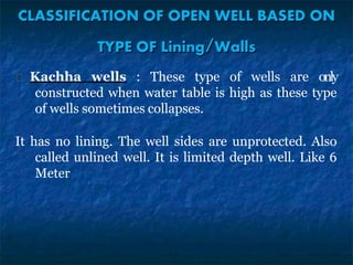 Water Resources Engineering types of wells with figures Denish Jangid ...