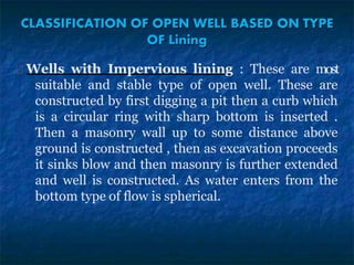 Water Resources Engineering types of wells with figures Denish Jangid ...