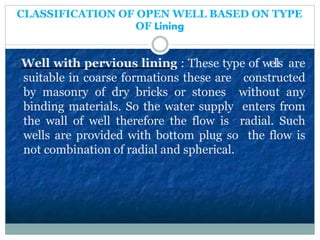 Water Resources Engineering types of wells with figures Denish Jangid ...