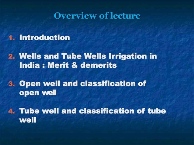 Water Resources Engineering types of wells with figures Denish Jangid ...