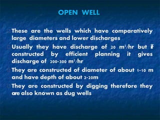 Water Resources Engineering types of wells with figures Denish Jangid ...