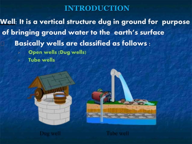 Water Resources Engineering types of wells with figures Denish Jangid ...