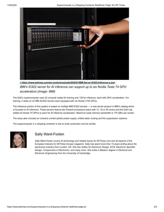 Supercomputer in a Shipping Container Redefines ‘Edge’ AI | PDF