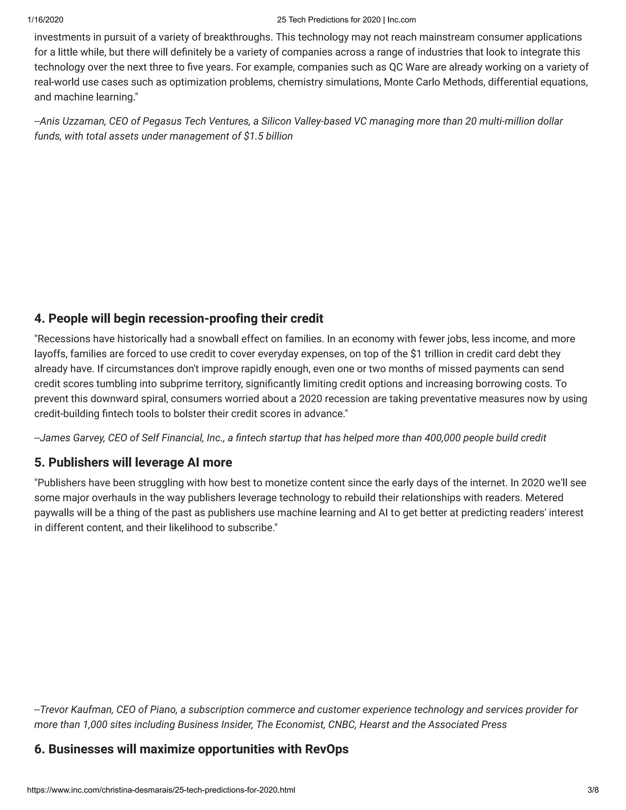 25 Tech Predictions for 2020 | PDF