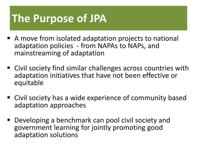Joint Principles for Adaptation | PPT