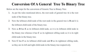 Introduction to Binary Tree and Conersion of General tree to Binary Tree | PDF