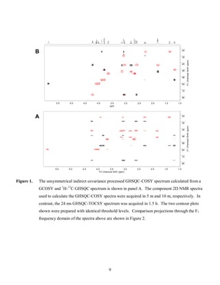 Using Unsymmetrical Indirect Covariance Processing to Calculate GHSQC-COSY Spectra | PDF