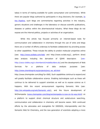Internet-based Tools for Communication and Collaboration in Chemistry | PDF | Internet for ...