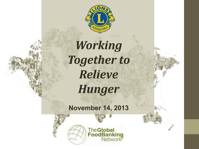 Working Together to Relieve Hunger | PPT