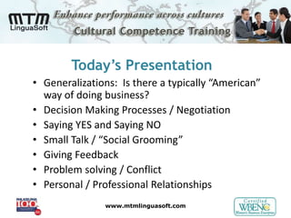 USA - Germany Cross Cultural Differences | PPTX