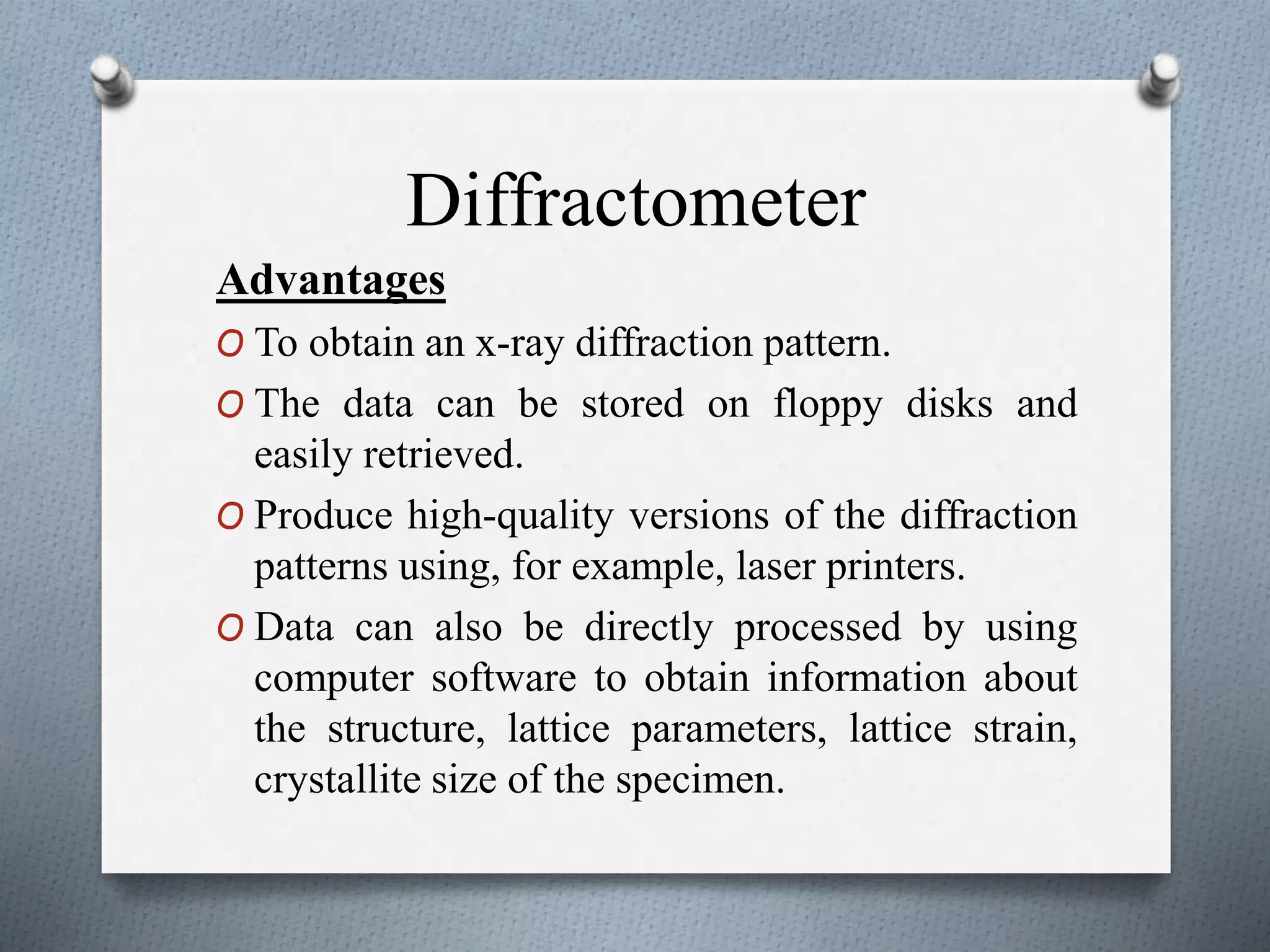 Slide share version historical background of diffractometer | PPT