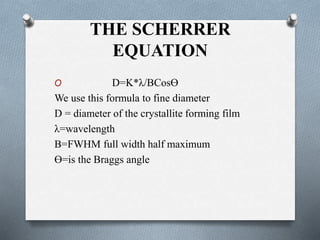 Slide share version historical background of diffractometer | PPT