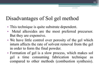Slide share version solgel method | PPTX