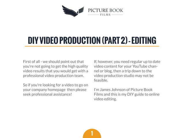 Slideshare video production_guide-part2-editing | PPT