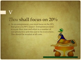 Vishal Gondal's 10 Commandments for Start-ups | PDF