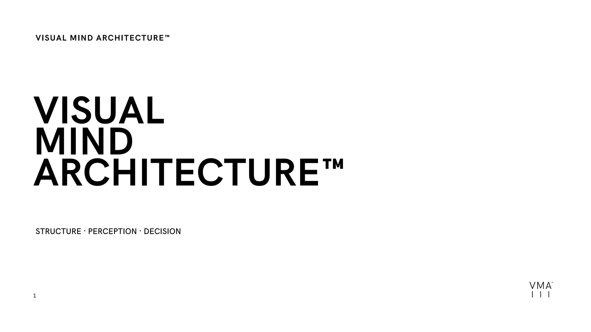 Visual Mind Architecture™ — Perception, Structure, Decision | PDF