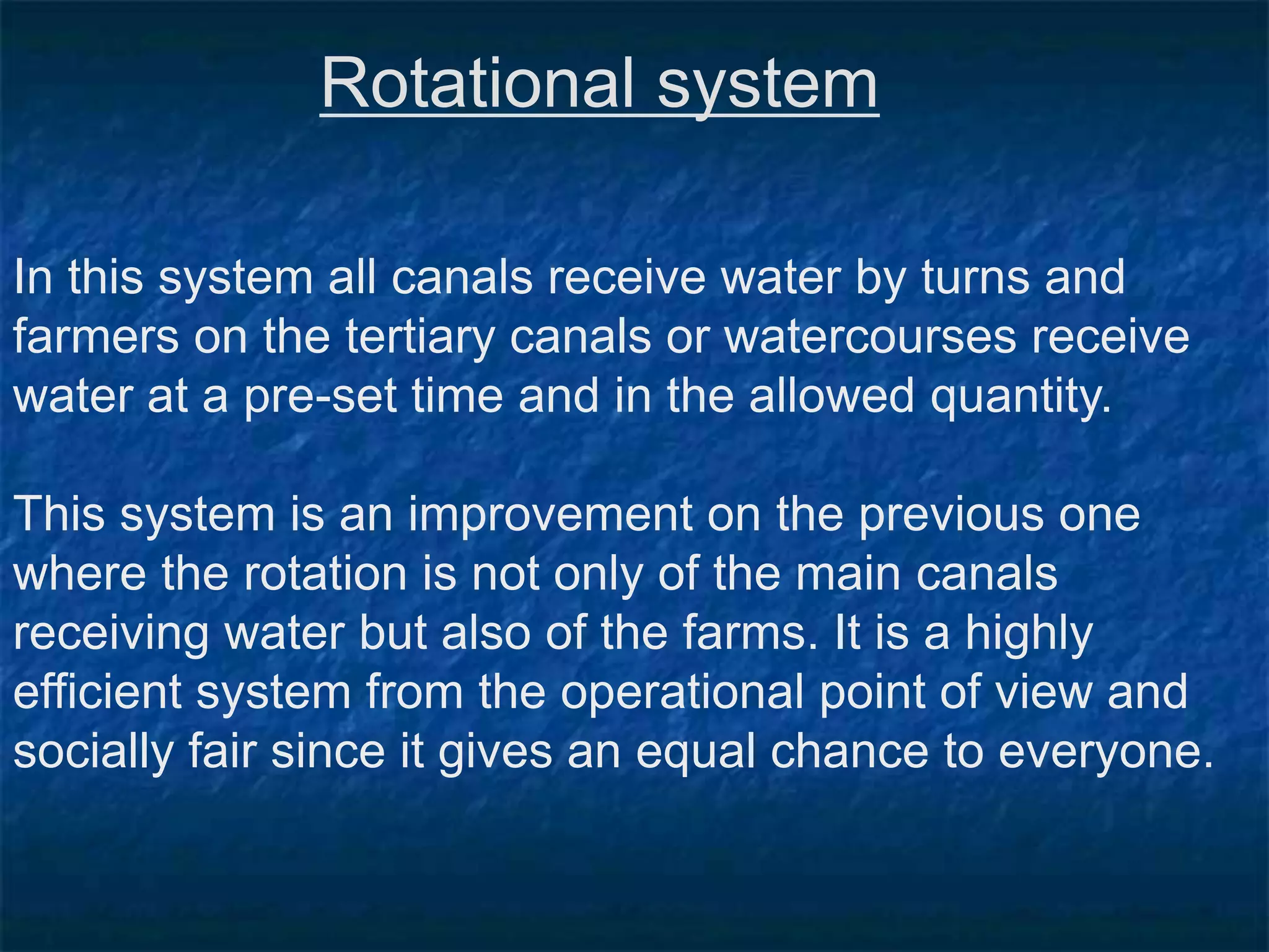 water distribution system & warabandi by Denish Jangid unit 2 Water ...