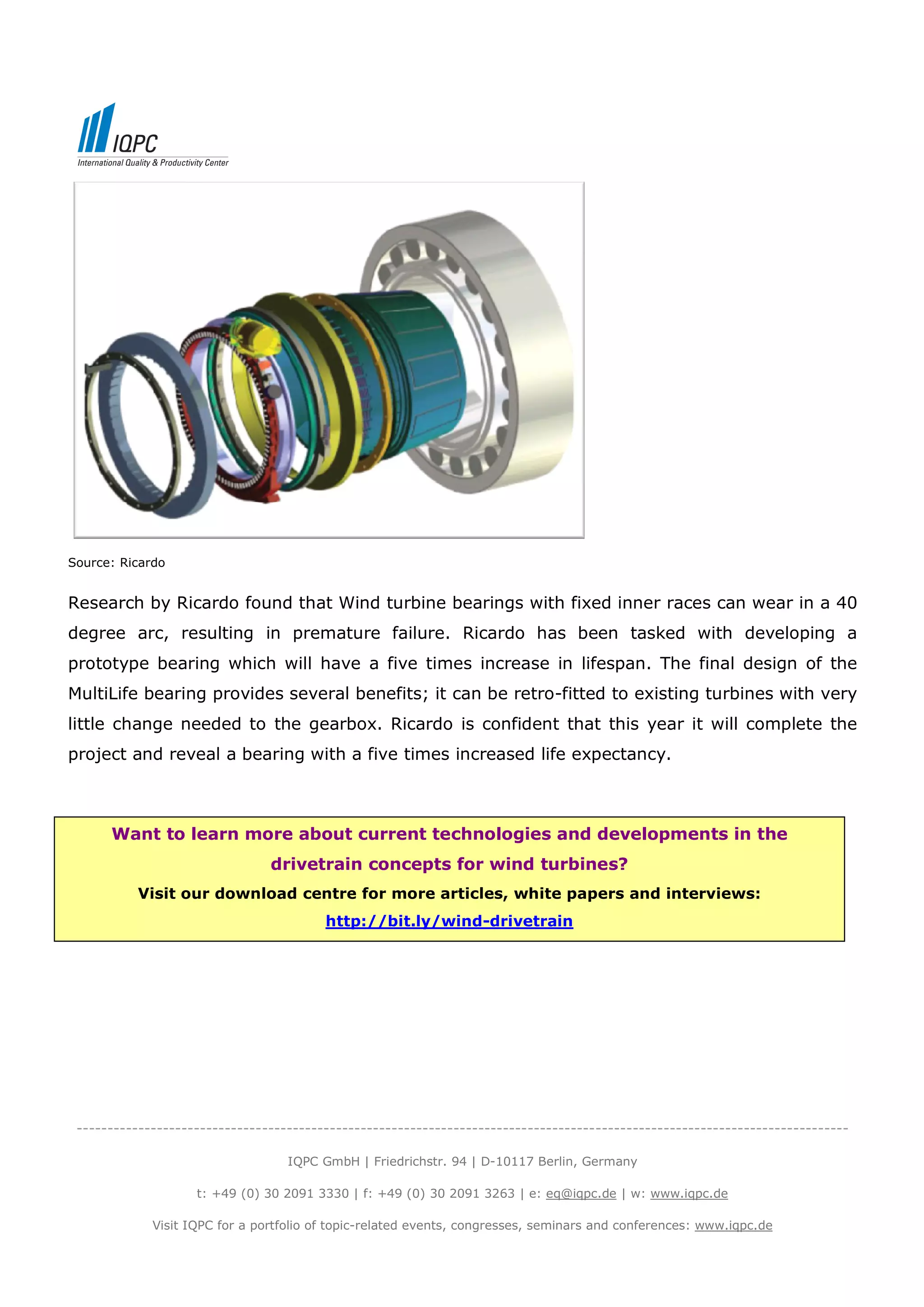 Wind Drivetrain: Reliability and Serviceability of Drivetrains | PDF