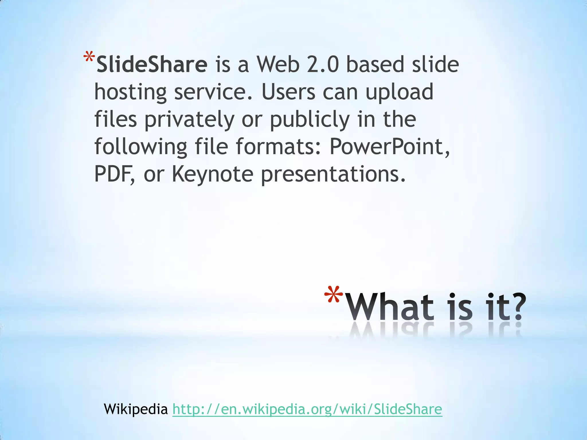 Slide sharing | PPTX