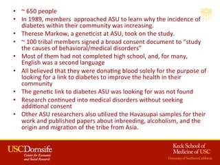 Slides: Havasupai People vs Arizona State University | PDF