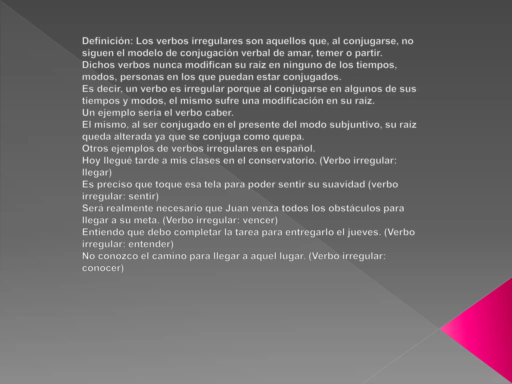 Ppt El Pretrito De Los Verbos Irregulares Powerpoint