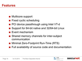 The Muen Separation Kernel | PDF