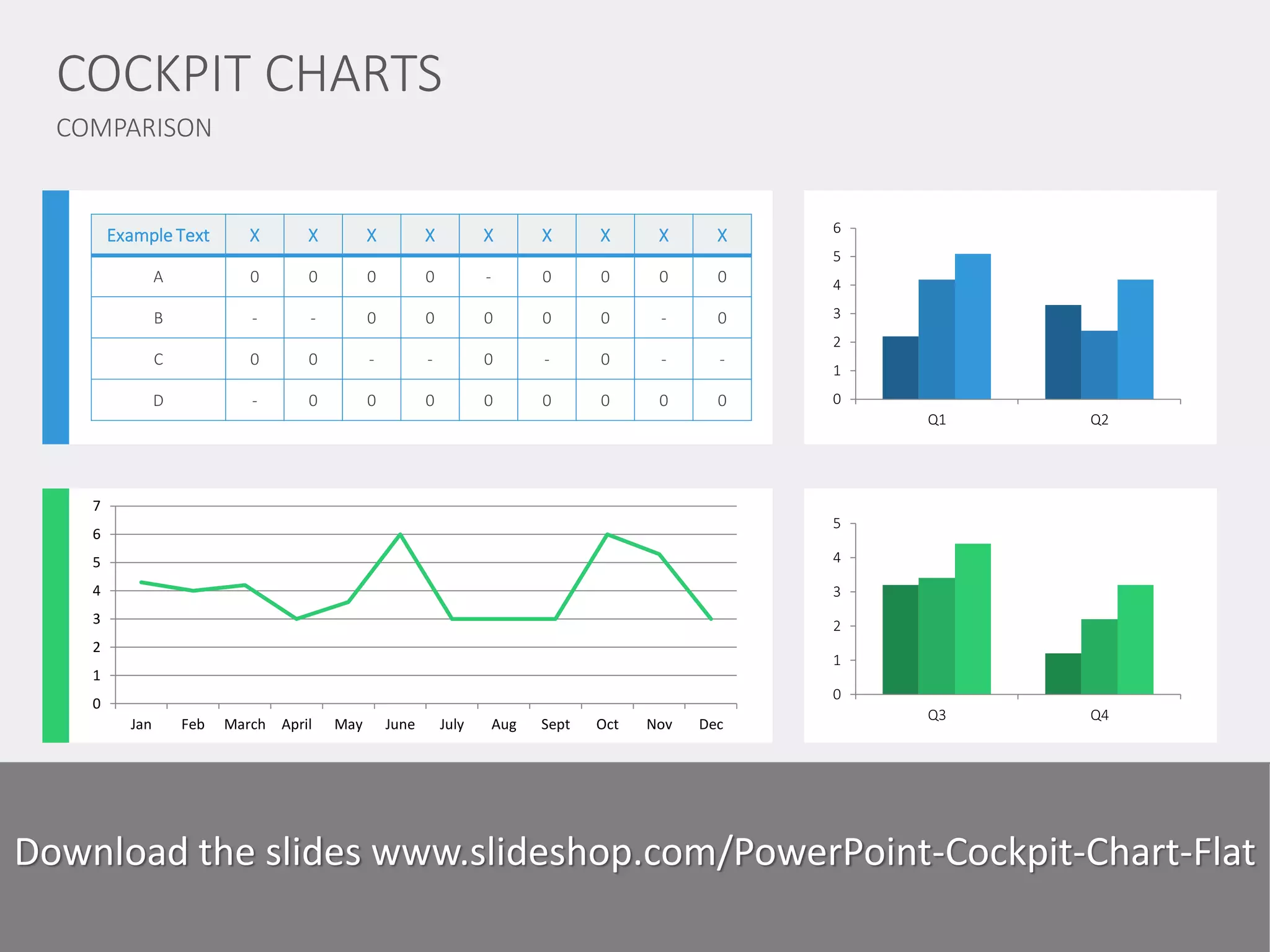 Cockpit Charts Flat | PPT