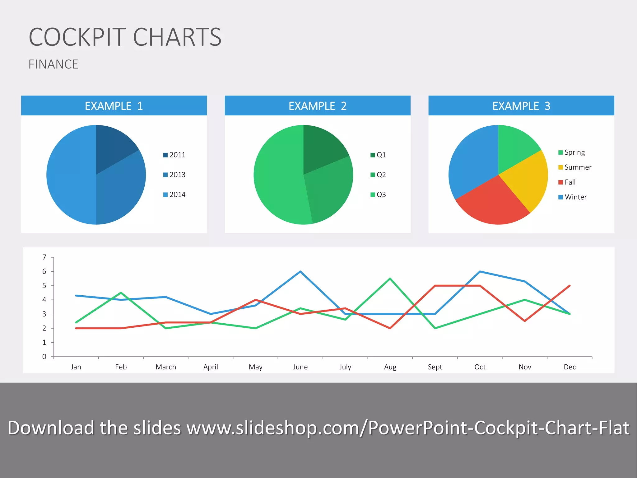 Cockpit Charts Flat | PPT