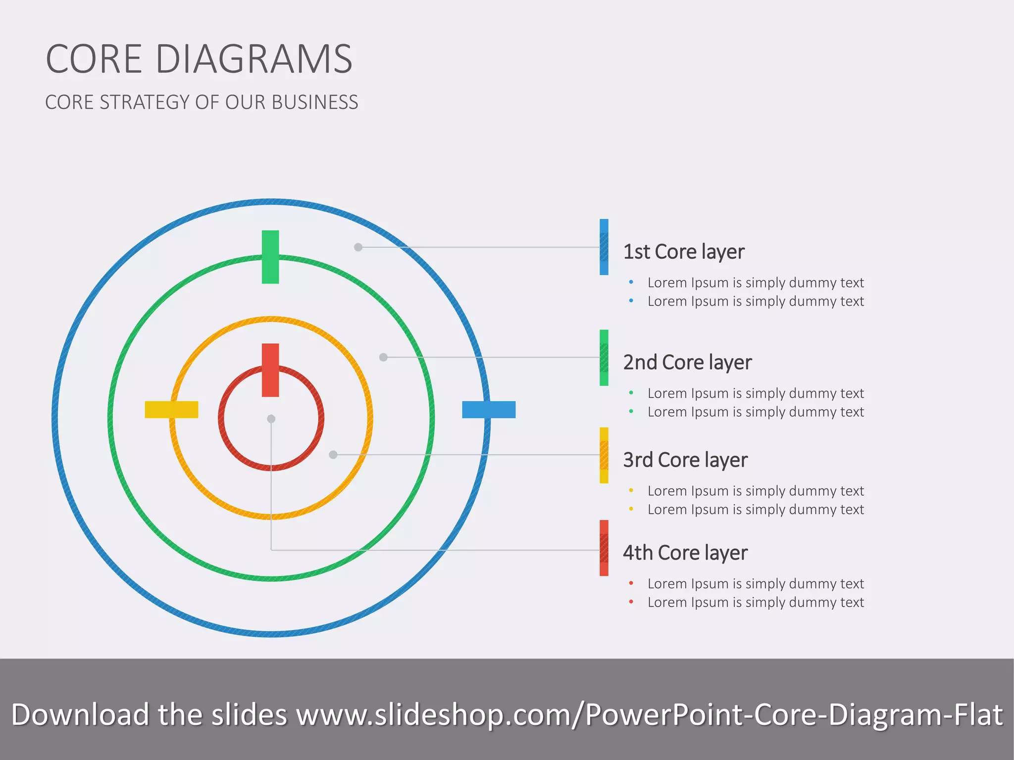 Core Diagram Flat | PPT