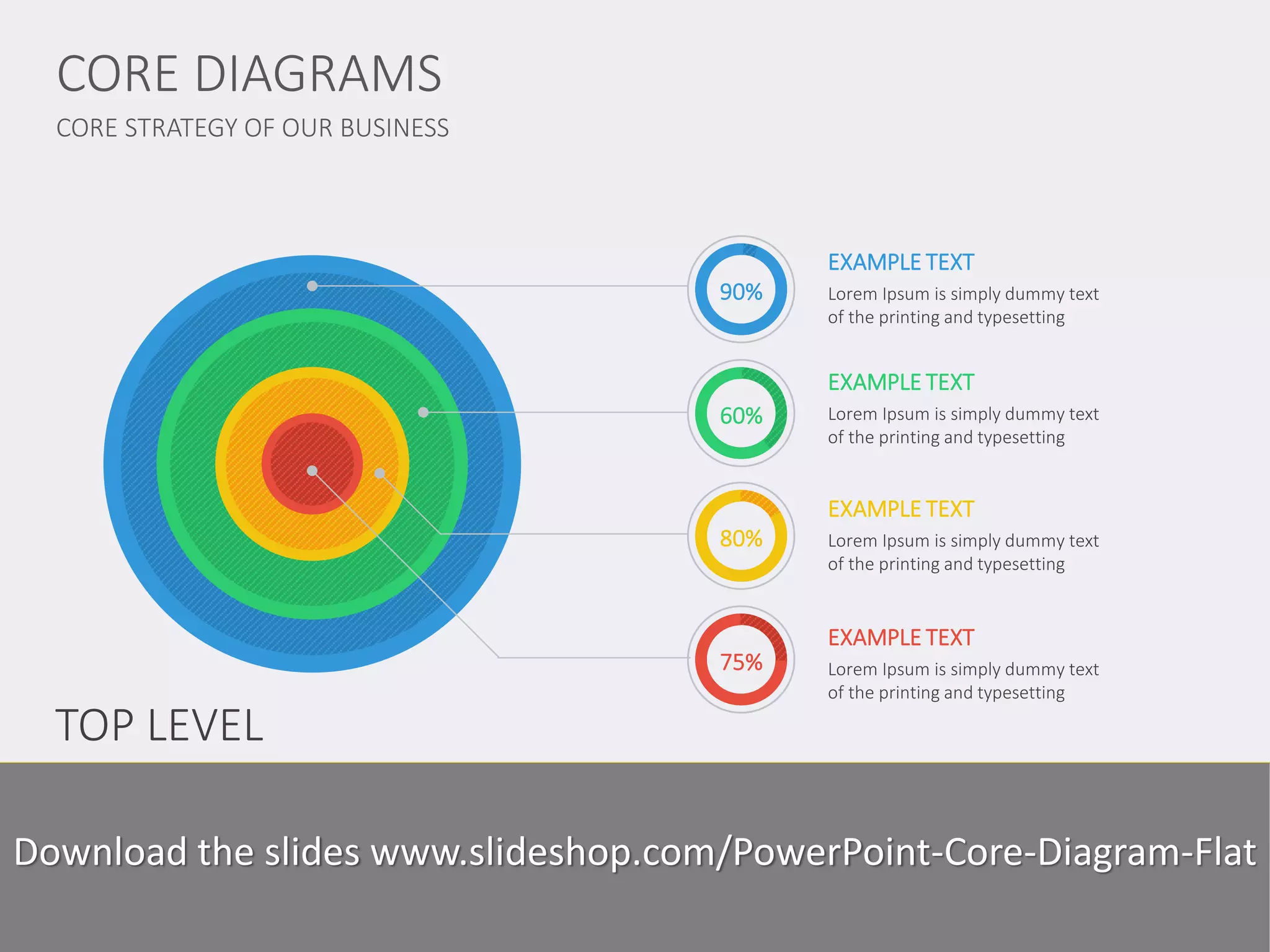 Core Diagram Flat | PPT