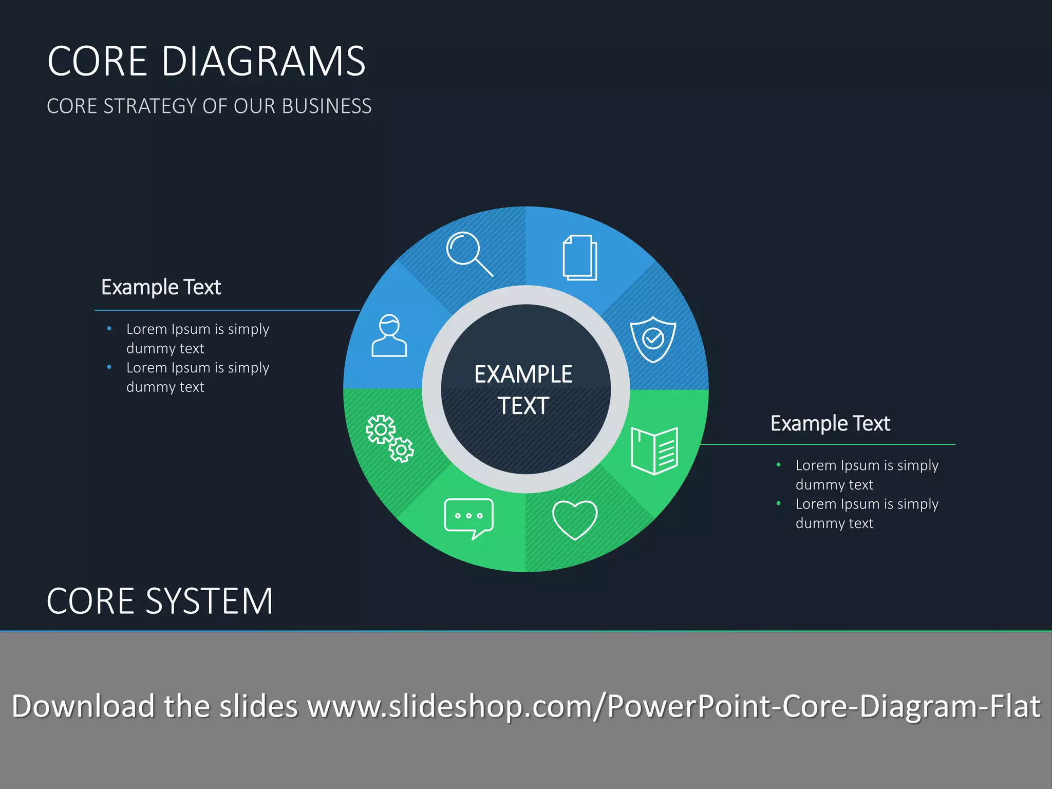 Core Diagram Flat | PPT