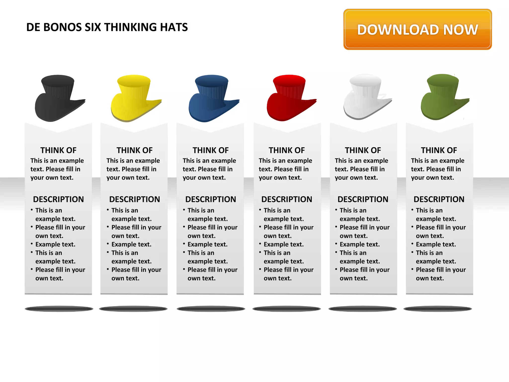Slideshop de-bonos-six-thinking-hats | PPT