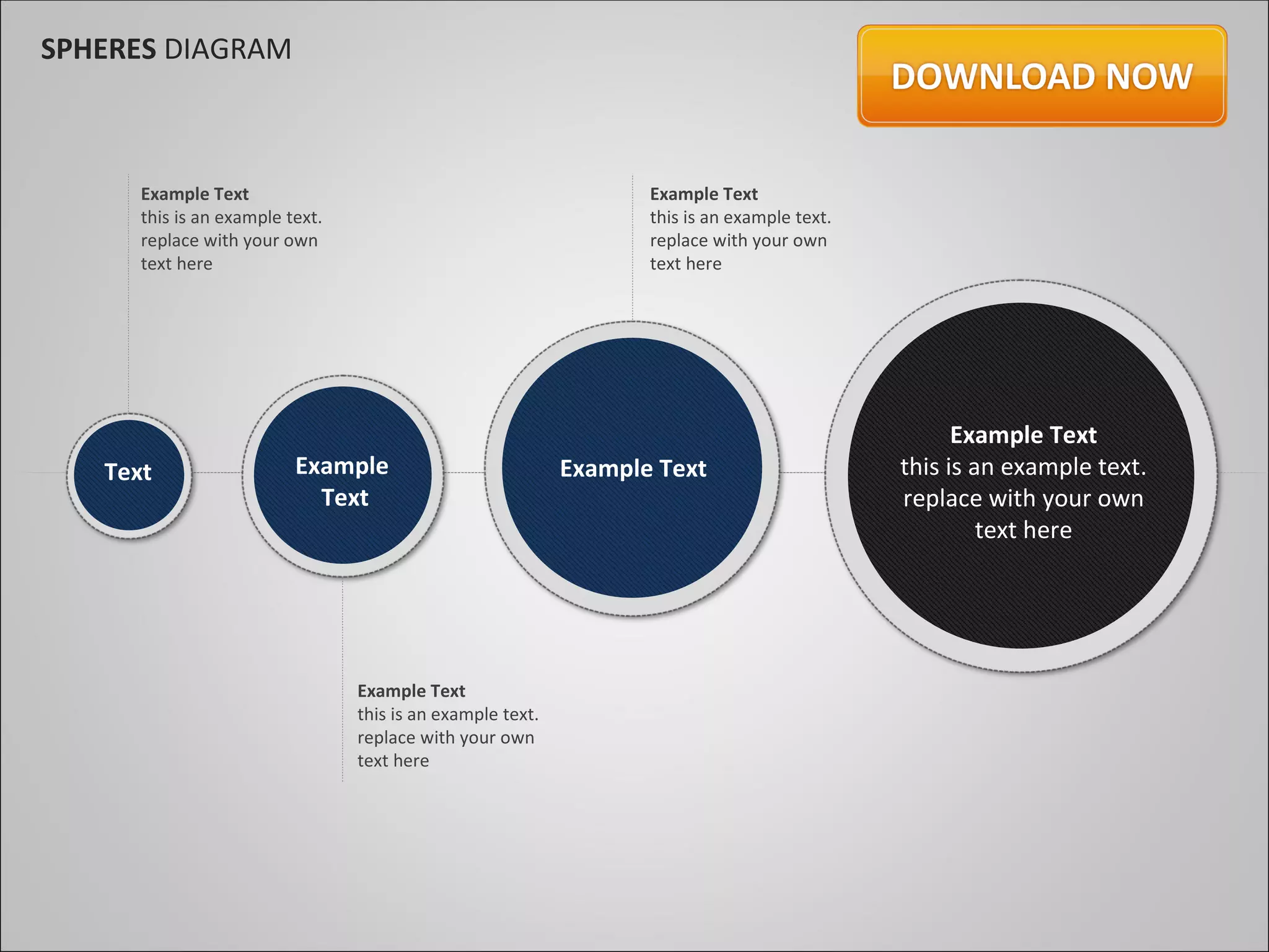 Spheres Diagram Black by Slideshop | PPT