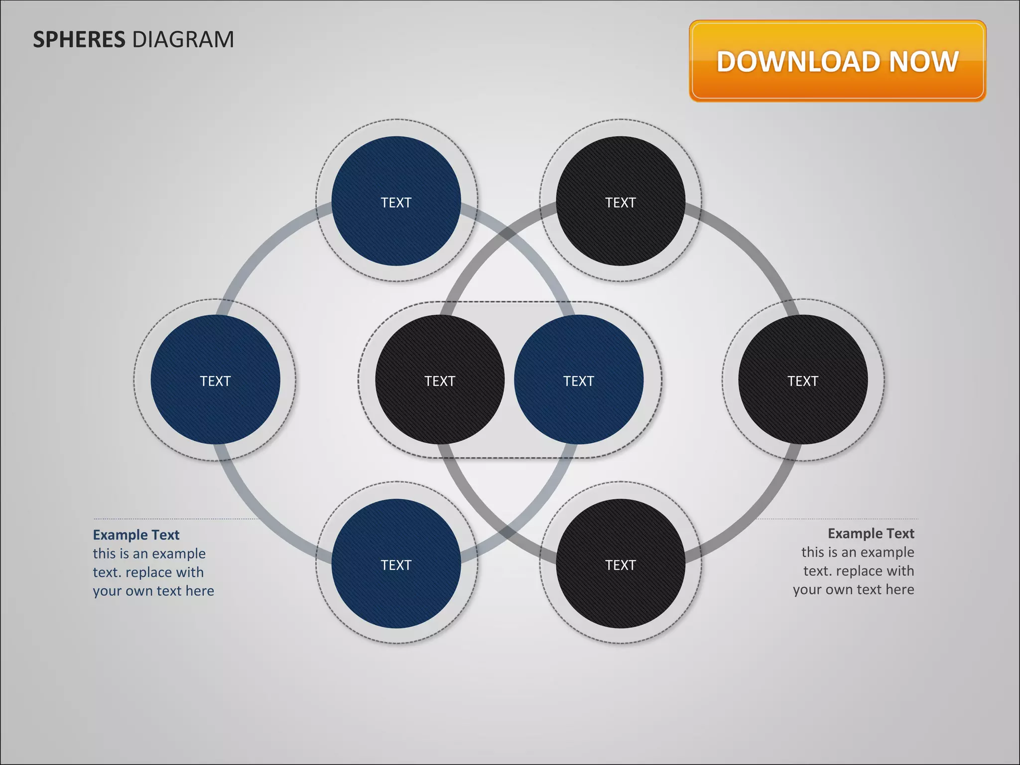 Spheres Diagram Black by Slideshop | PPT