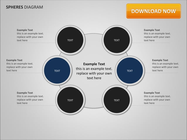 Spheres Diagram Black by Slideshop | PPT