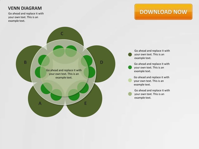 Venn Diagram Green by Slideshop | PPT