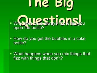 Fizzing and Foaming-a science inquiry | PPT | Chemistry | Science