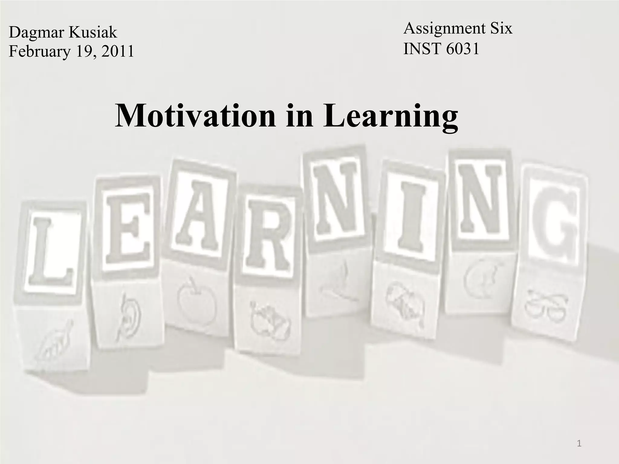 Motivational Learning Theories | PPT