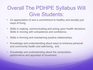 PDHPE In Primary Schools | PPT