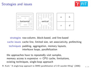 Lifting Scheme Cores for Wavelet Transform | PPT