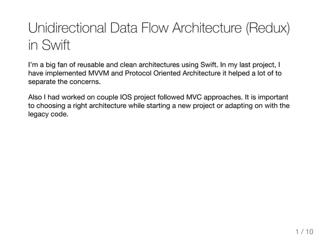 Unidirectional Data Flow Architecture Redux In Swift Ppt